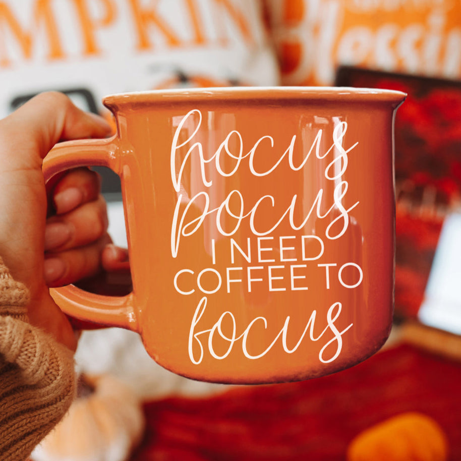 Hocus Pocus Coffee Mug | Orange Halloween Coffee Cup | Witch Theme ...