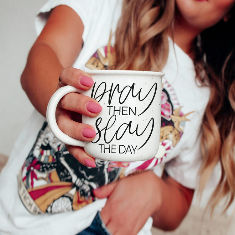 Pray Then Slay the Day Mug – Inspirational Christian Coffee Cup Gift ...