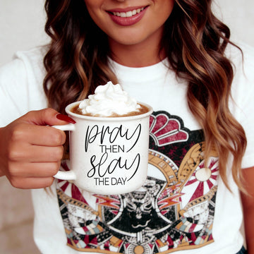 Pray Then Slay the Day Mug – Inspirational Christian Coffee Cup Gift ...