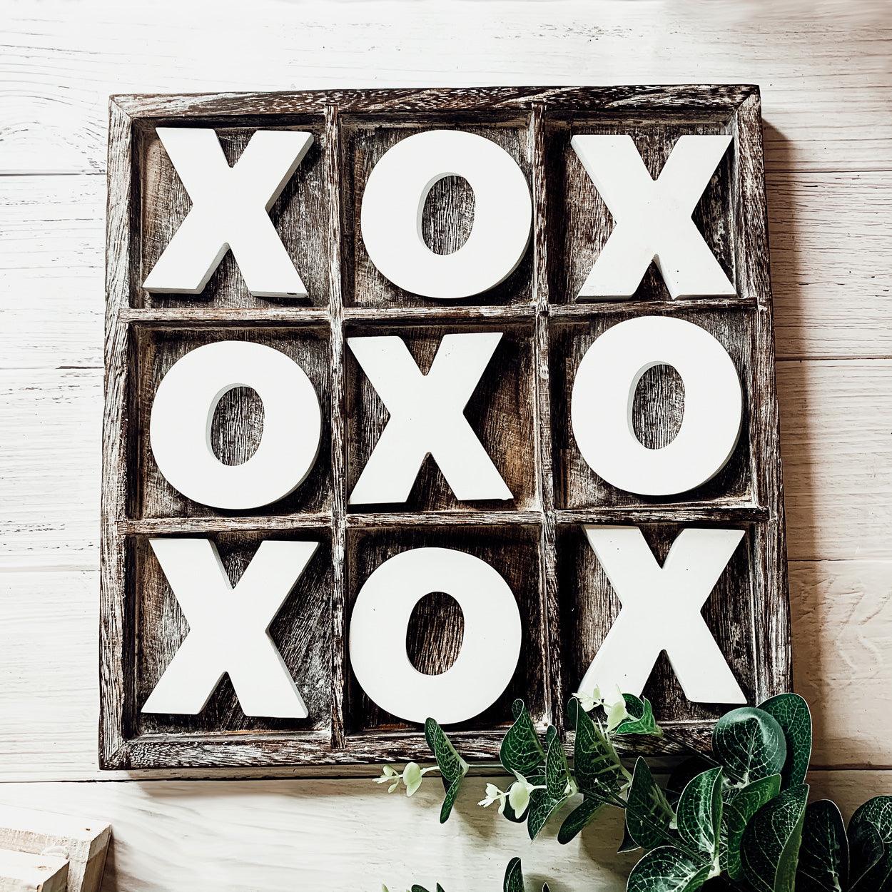 XOXO Game & Wooden Decor | Valentines Tabletop Decor – Gia Roma